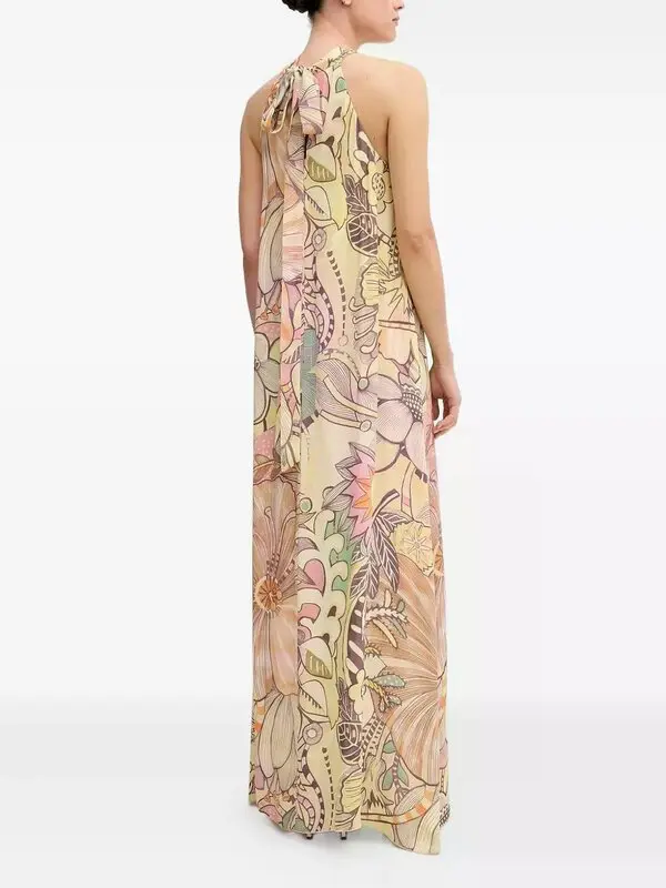 SANDRO FERRONE Floral-print Halter-neck Maxi Dress