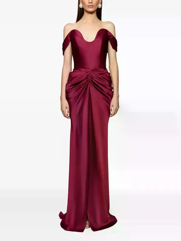ANA RADU Off-the-shoulder Draped Dress