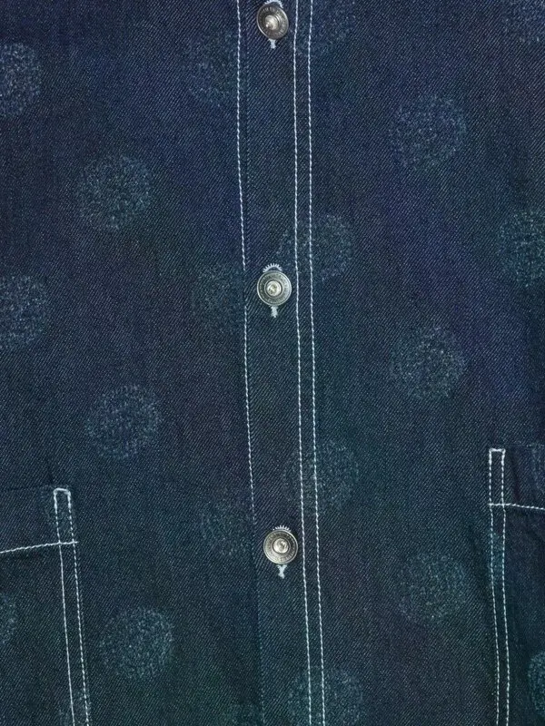Henrik Vibskov Needle-punch Dotted Denim Shirt