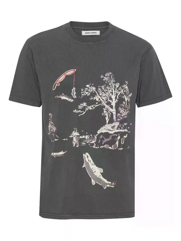 Henrik Vibskov Fishing-scene Print T-shirt