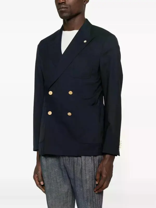 MANUEL RITZ Long Sleeve Double-breasted Jacket