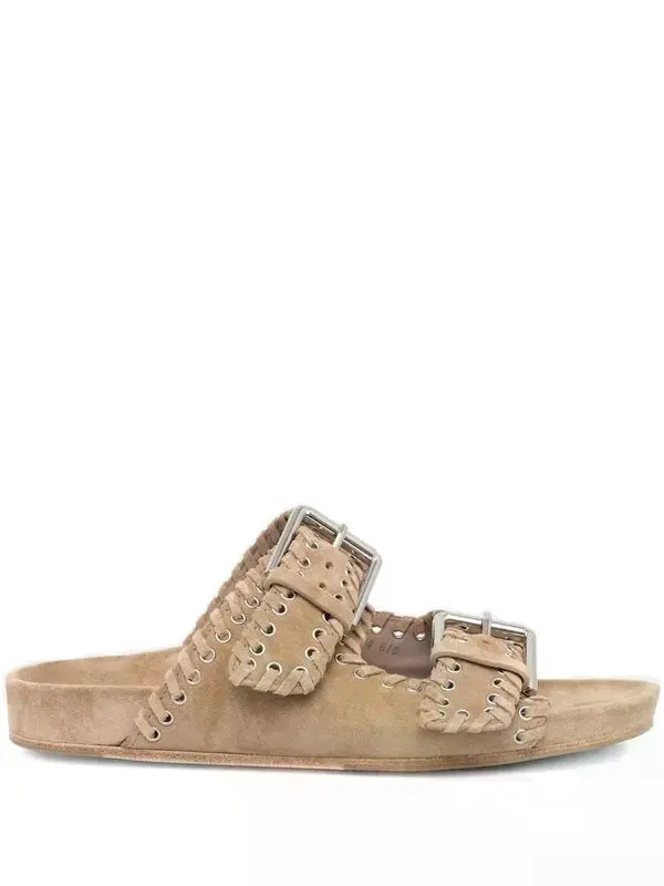 KENNEL&SCHMENGER Braided Suede Buckle Sandals