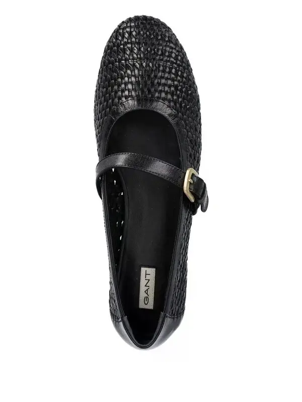 Gant Woven Leather Mary Jane Flats