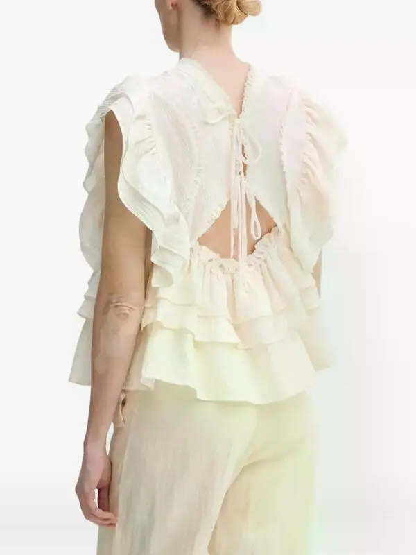 Munthe Fulton Ruffled Tiered Blouse - Neutrals