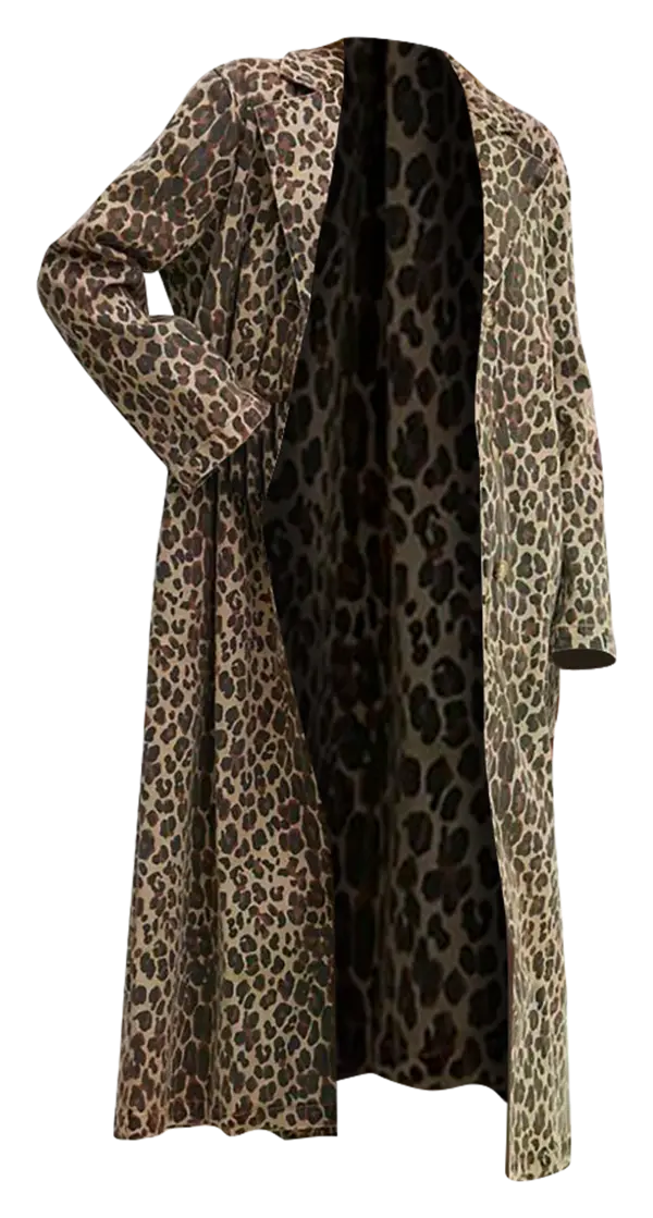 NEVER FULLY DRESSED Leopard Print Belted Coat