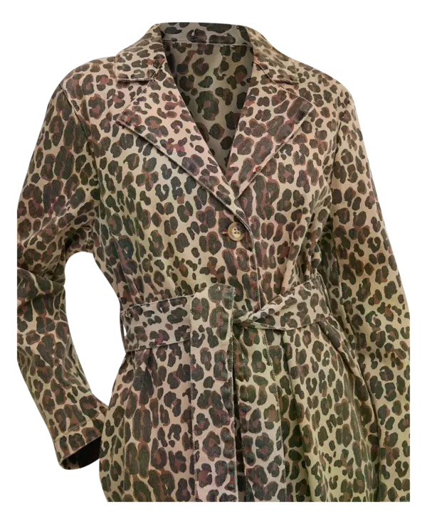 NEVER FULLY DRESSED Leopard Print Belted Coat