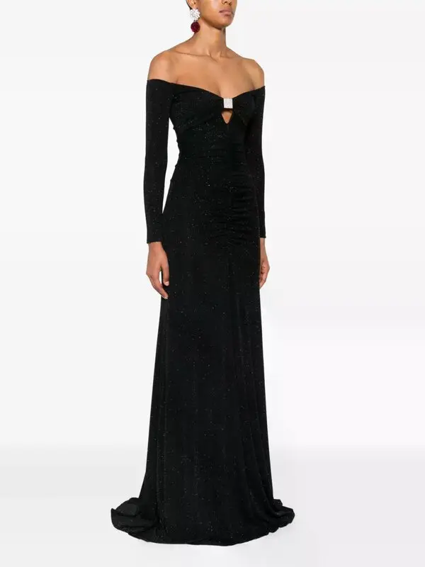NISSA Glittered Maxi Dress