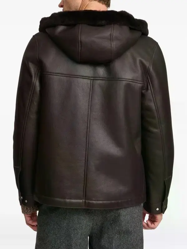 YVES SALOMON Hooded Shearling Jacket