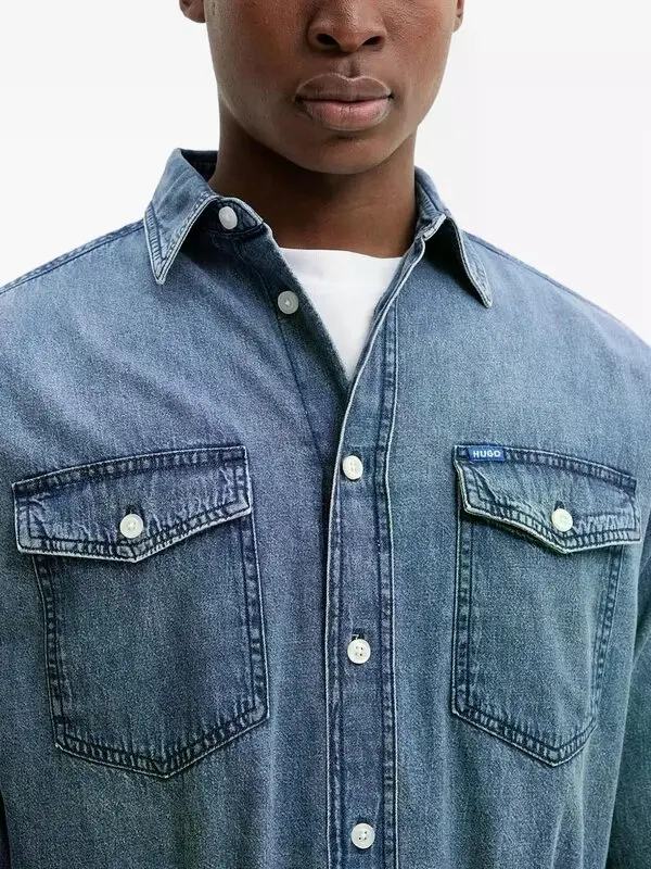 Hugo Double-pockets Denim Shirt