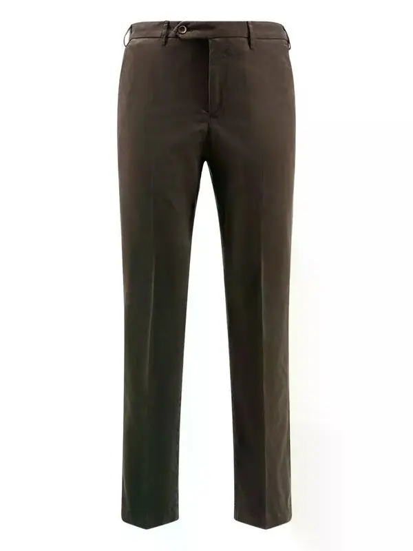 PT TORINO Pleated Straight-leg Trousers - Brown