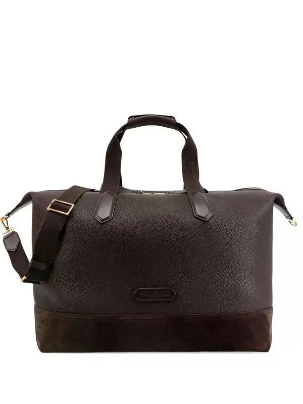 TOM FORD Leather Travel Bag - Brown