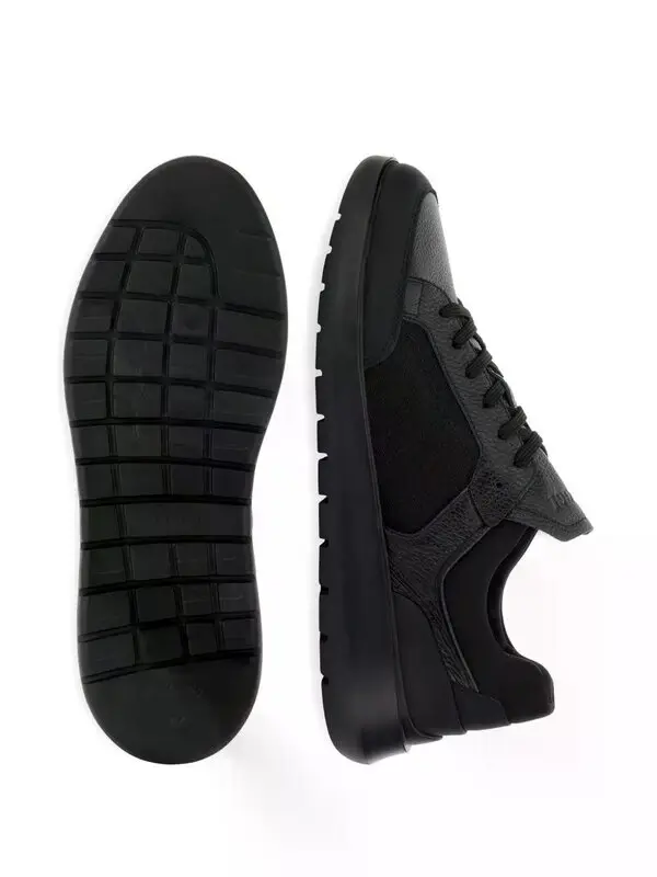 Boggi Milano Nimbus Leather Panel Sneakers - Black