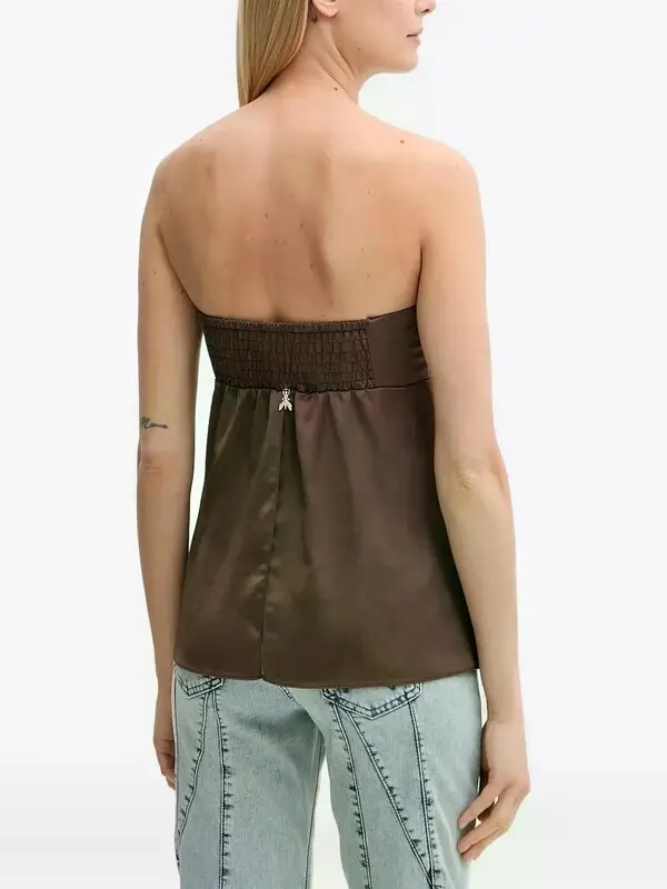 Patrizia Pepe Strapless Smocked-back Top