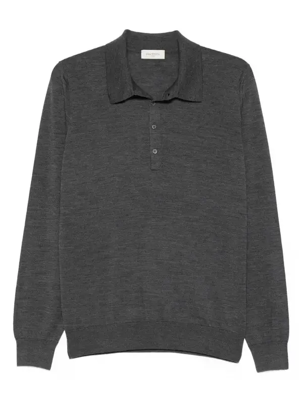 PIACENZA CASHMERE 1733 Wool Polo Shirt - Grey