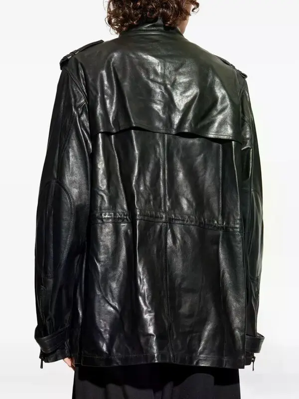Balmain Multiple-pocket Leather Jacket