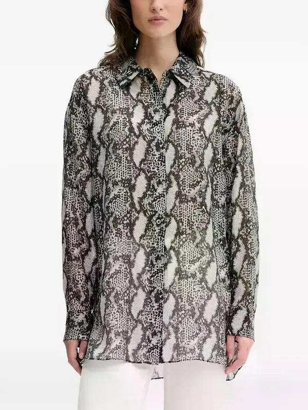 IRO PARIS Aloune Snakeskin Print Shirt