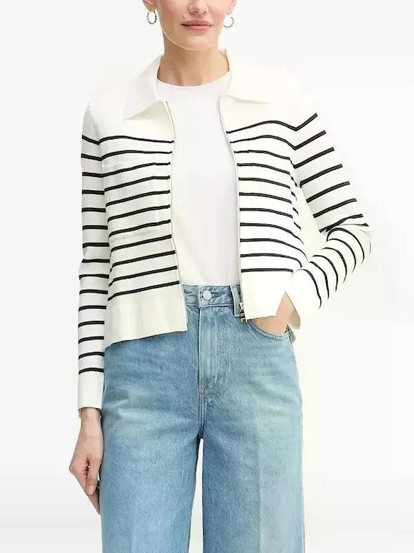PEDRO DEL HIERRO Striped Zip-up Cardigan