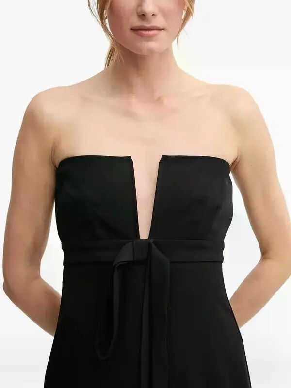 SANDRO FERRONE Tie-front Strapless Maxi Dress