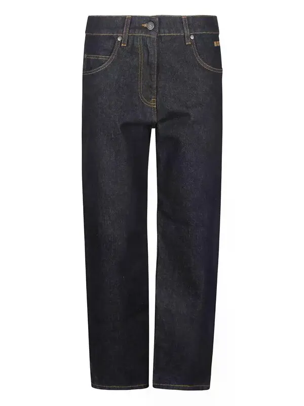 MSGM Straight-leg Jeans With Logo Plaque