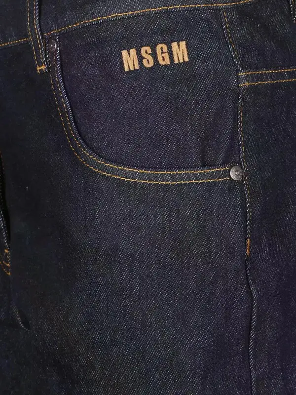 MSGM Straight-leg Jeans With Logo Plaque