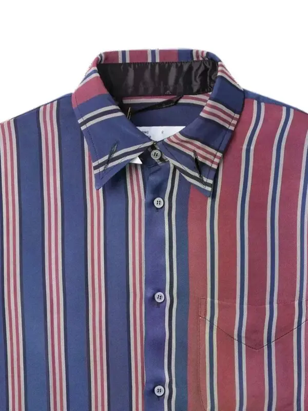 4SDESIGNS Buttoned-up Striped Shirt
