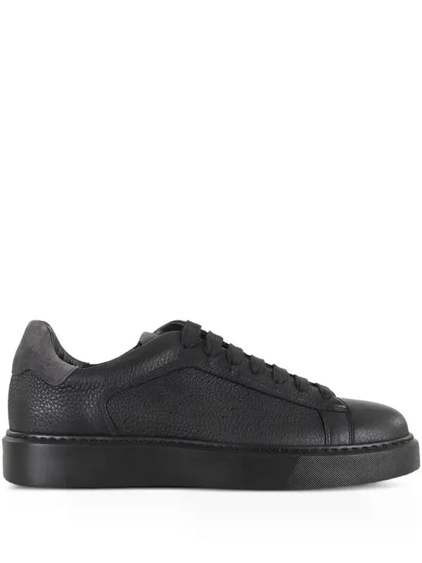 DOUCAL'S Leather Sneakers - Black