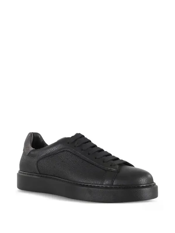 DOUCAL'S Leather Sneakers - Black