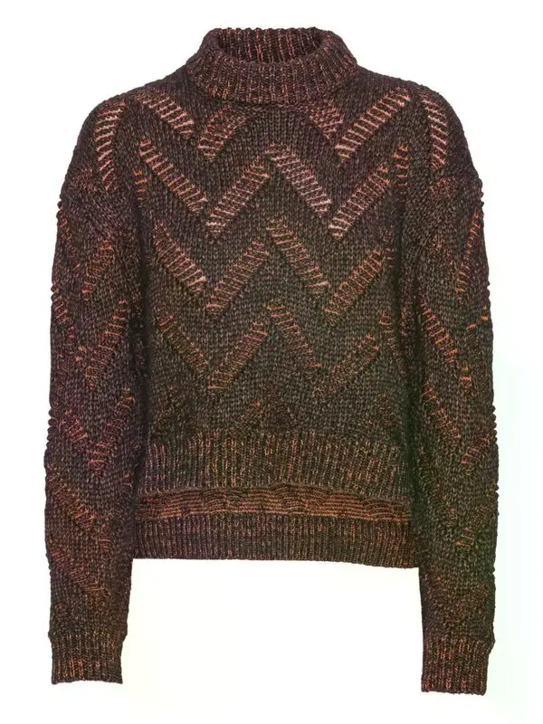 Henrik Vibskov Turtleneck Chevron-pattern Sweater
