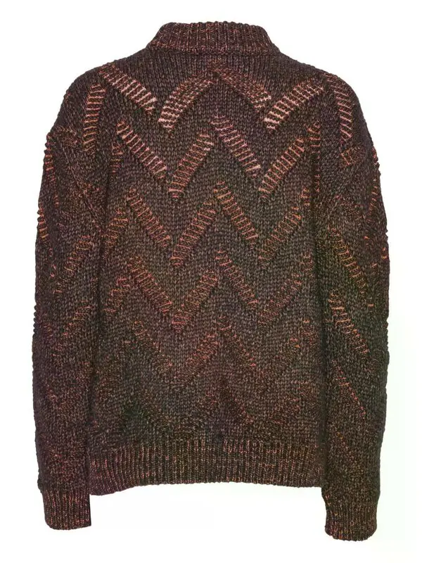 Henrik Vibskov Turtleneck Chevron-pattern Sweater
