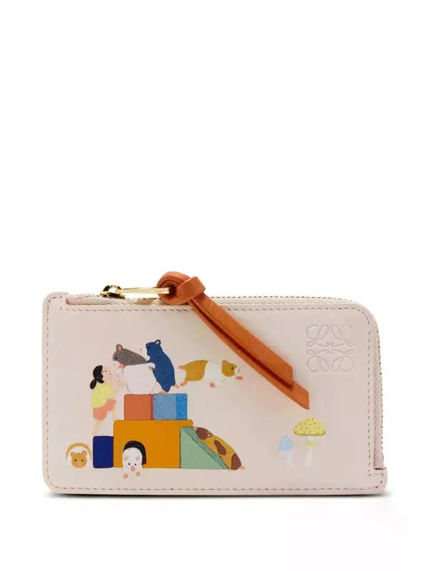 Loewe Animal-print Zip Cardholder - Neutrals
