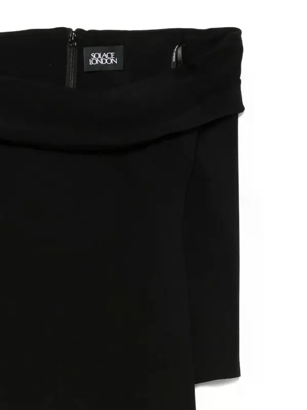 Solace London The Yuni Off-shoulder Midi Dress - Black