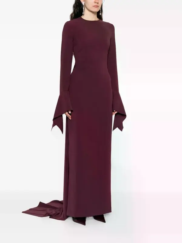 Solace London Blake Flared Sleeve Maxi Dress - Red