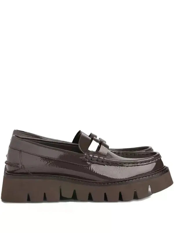 PEDRO GARCIA Patent-leather Platform Loafers