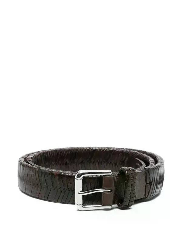 LEMAIRE Braided Leather Belt - Brown