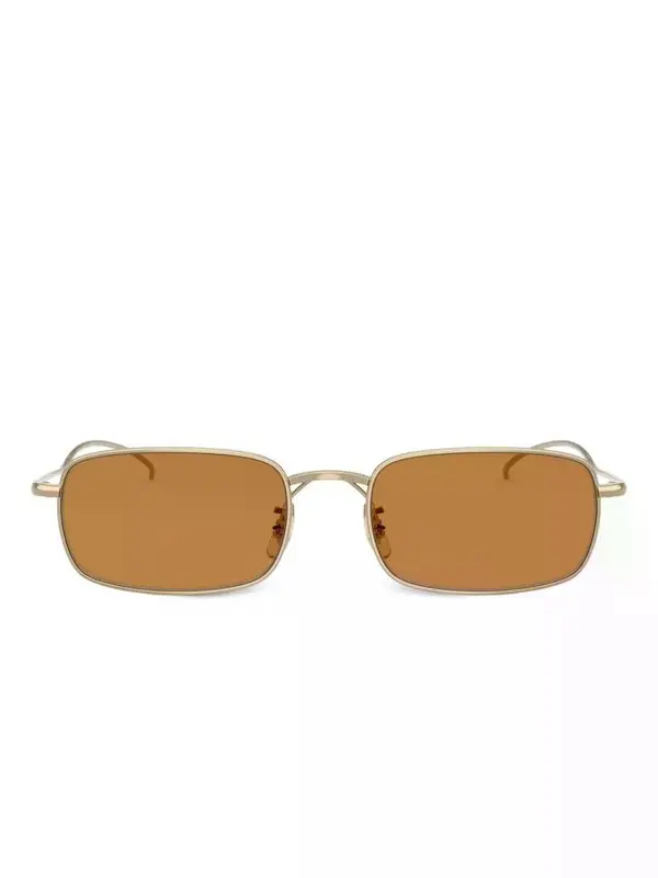 Oliver Spencer Rectangle-frame Sunglasses - Gold