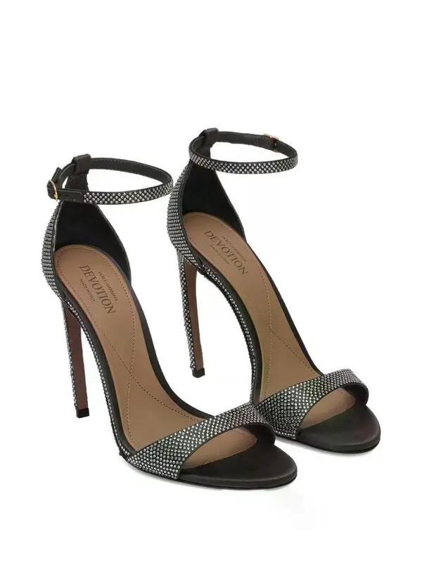 Dolce & Gabbana 105mm Rhinestone-embellished Ankle-strap Sandals - Silver