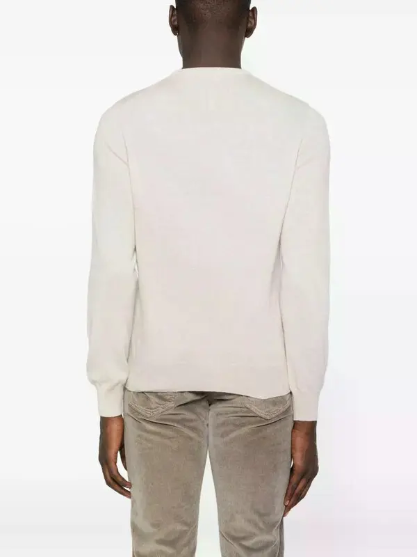 GRAN SASSO Crew Neck Cashmere Sweater - Neutrals