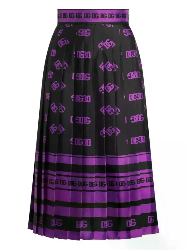 Dolce & Gabbana Dna Pleated Midi Skirt