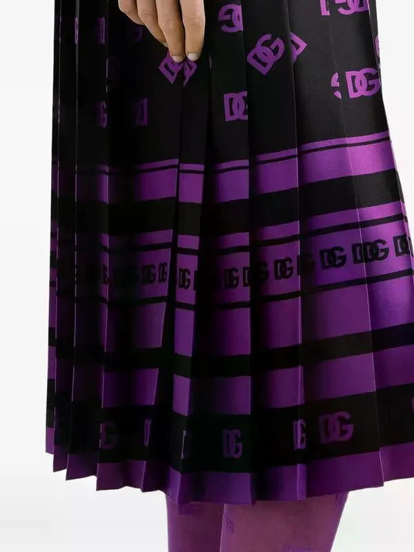 Dolce & Gabbana Dna Pleated Midi Skirt
