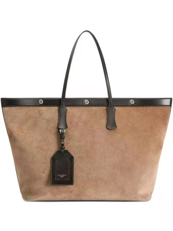 Dolce & Gabbana Atene Suede Tote - Brown