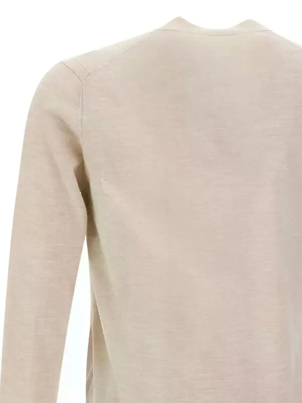 PAOLO PECORA Ribbed-cuff Crew-neck Sweater - Neutrals