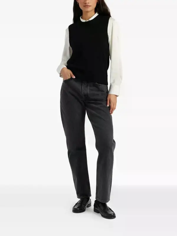 Chinti & Parker Crew-neck Ribbed Vest - Black