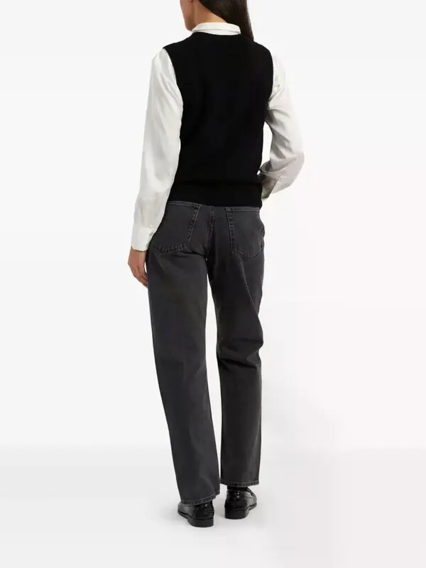 Chinti & Parker Crew-neck Ribbed Vest - Black