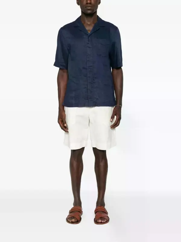 PAOLO PECORA Revere-collar Linen Shirt