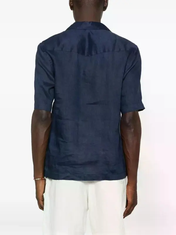 PAOLO PECORA Revere-collar Linen Shirt