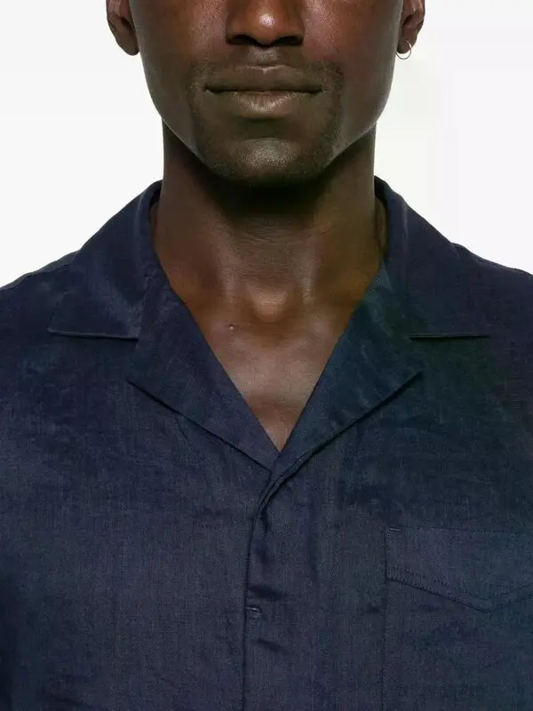 PAOLO PECORA Revere-collar Linen Shirt