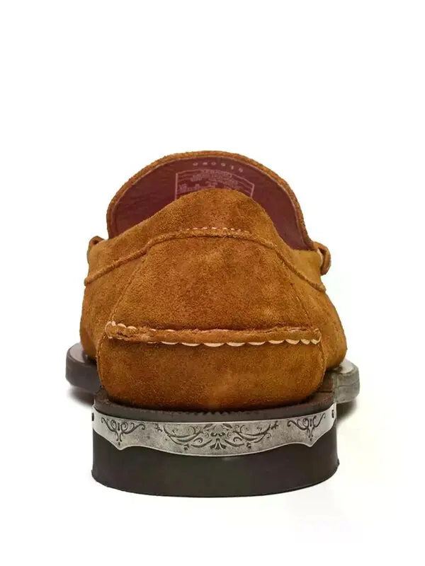 SEBAGO Embroidered Suede Loafers