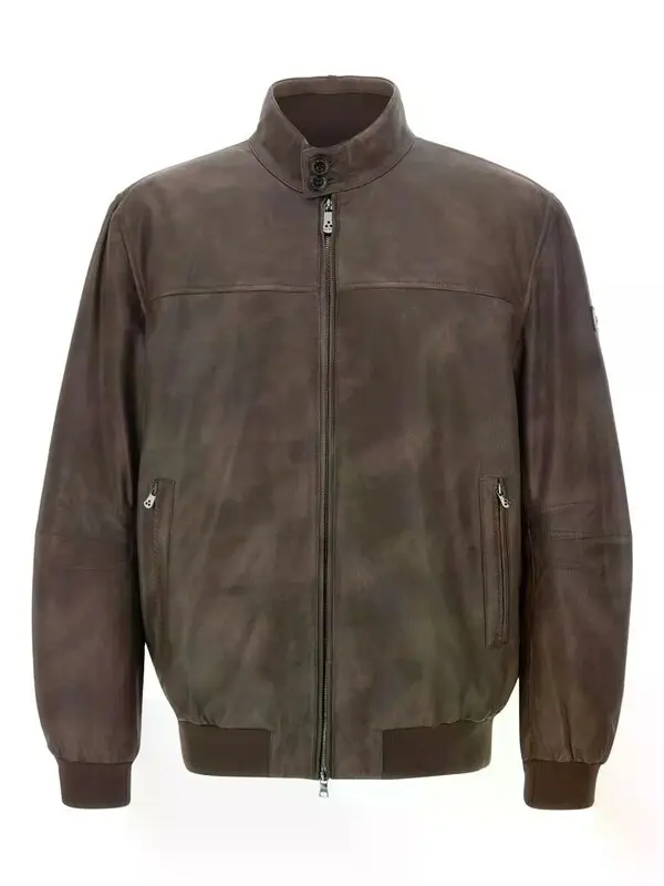 Peuterey Leather Bomber Jacket