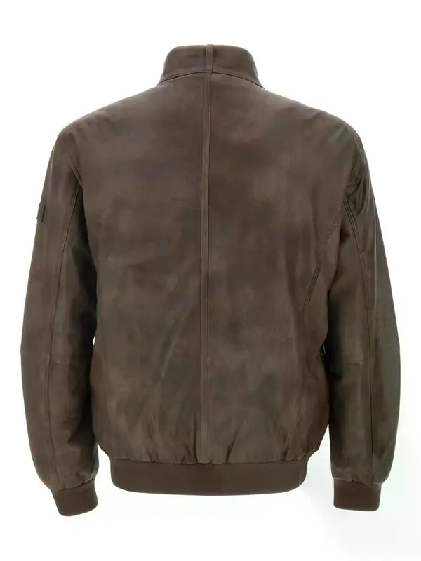 Peuterey Leather Bomber Jacket