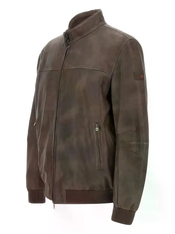 Peuterey Leather Bomber Jacket